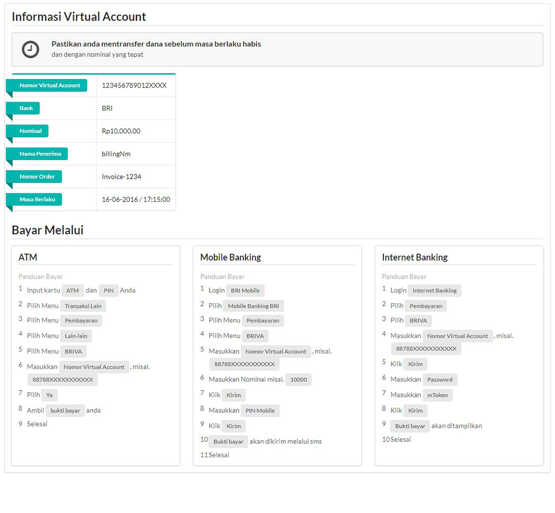 TRANSFER USING NICEPAY VIRTUAL ACCOUNT | Official Store - Indonesia